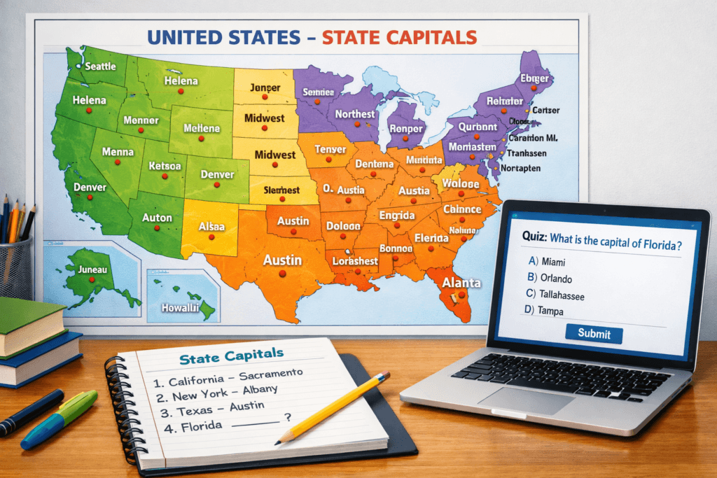 8 Effective Ways To Learn US State Capitals Easily