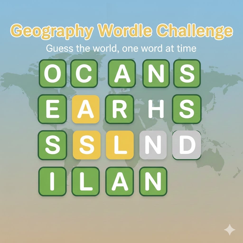 Geo Wordle: Fun Geography Word Game To Boost Intelligence