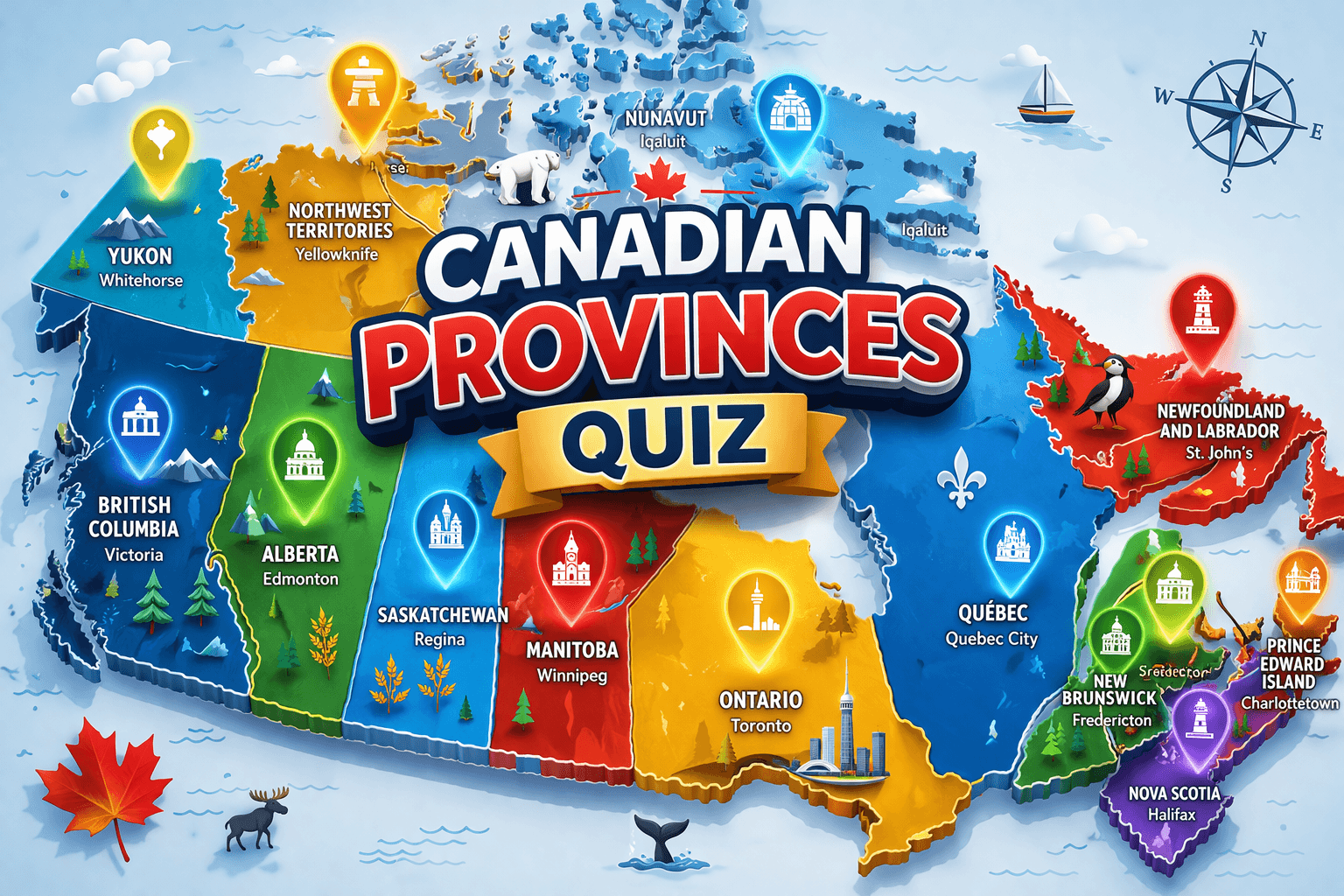 Master The Canadian Provinces And Capital Cities Quiz